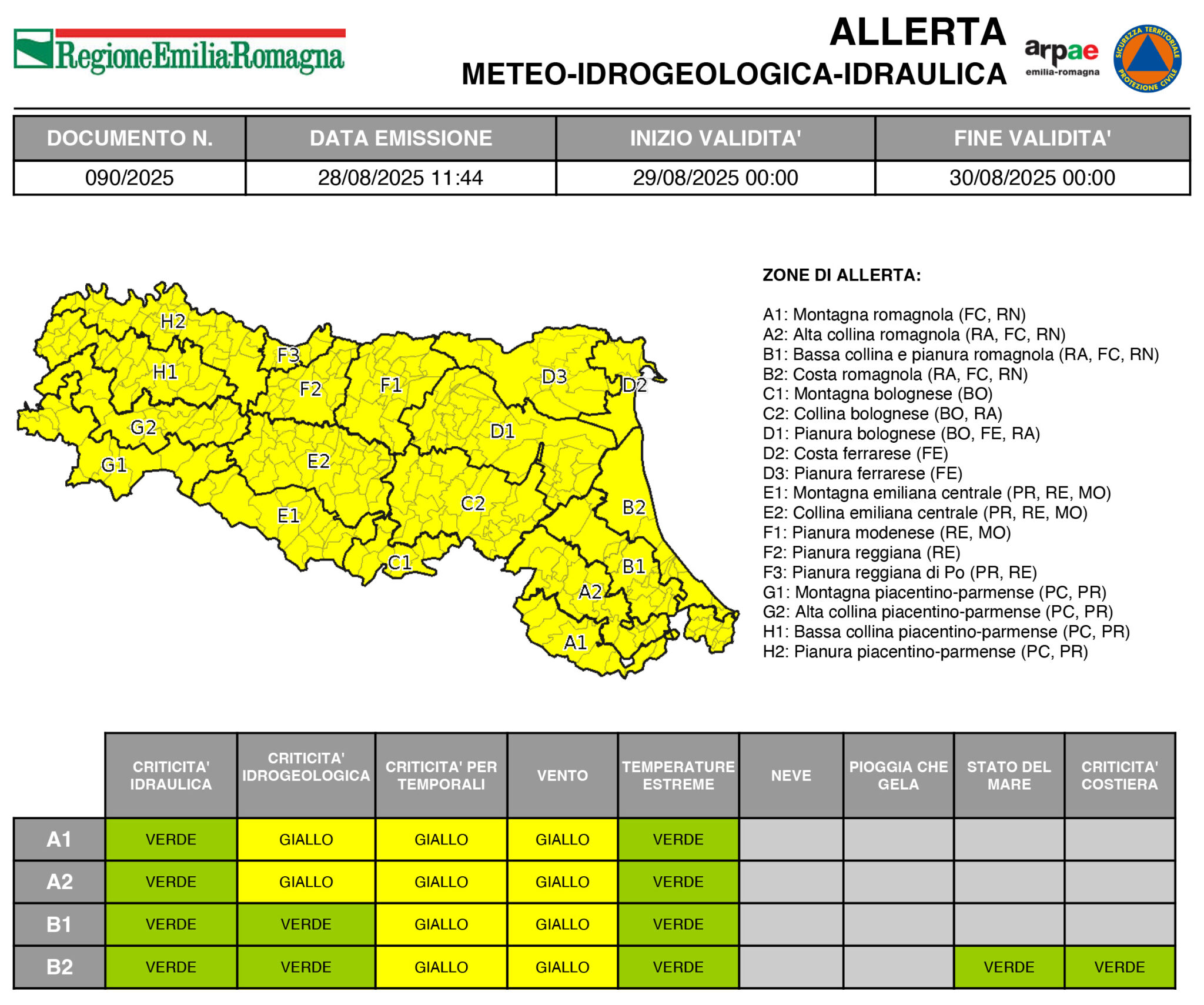 Romagna e San Marino, allerta meteo gialla: temporali e vento forti previsti per domani, venerdì ...